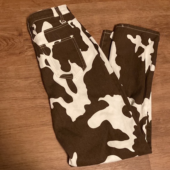 SHEIN | Jeans | Shein Wide Leg Womens Cow Print Jean | Poshmark